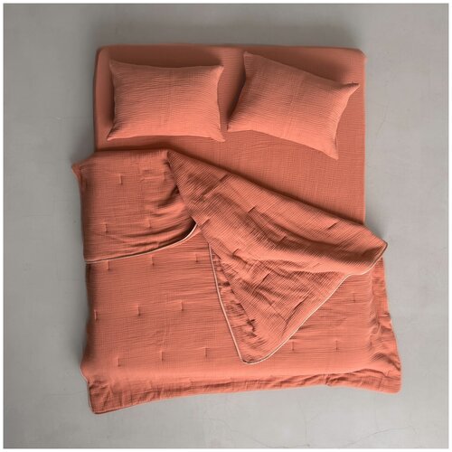 Муслиновое одеяло 160х240 см, цвет глиняный