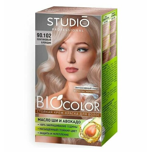 Biocolor Краска для волос т.90.102 Платиновый блондин, 165мл