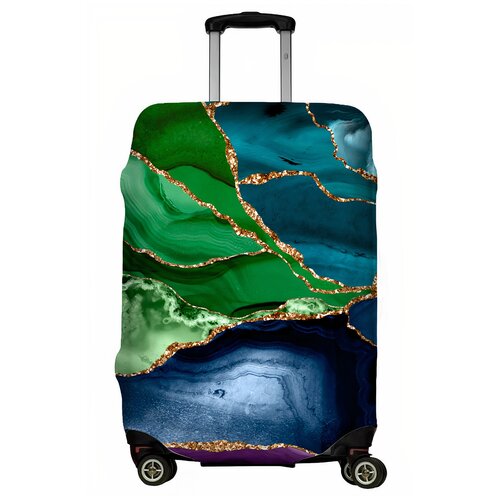 Чехол для чемодана LeJoy, размер M, зеленый, синий