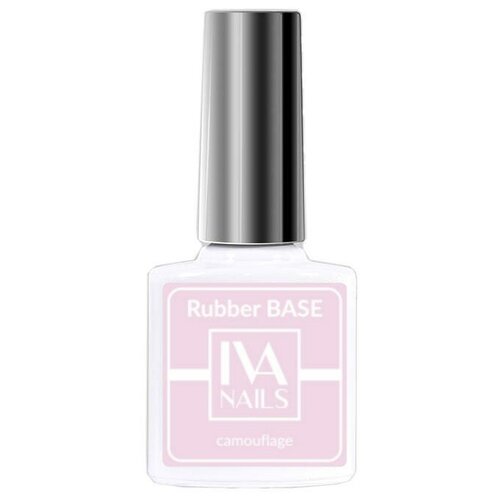 IVA Nails Базовое покрытие Rubber base camouflage, №1, 8 мл