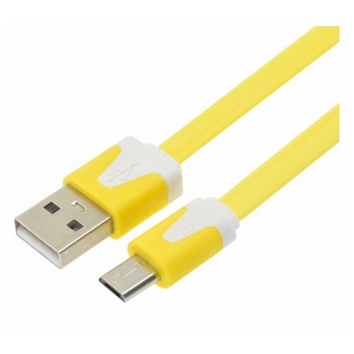 Дата-кабель М1 USB-MicroUSB, 1 м, желтый