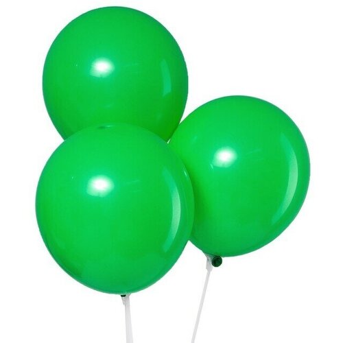 Воздушные шарики 12", пастель, набор 25 шт, цвет зелёный