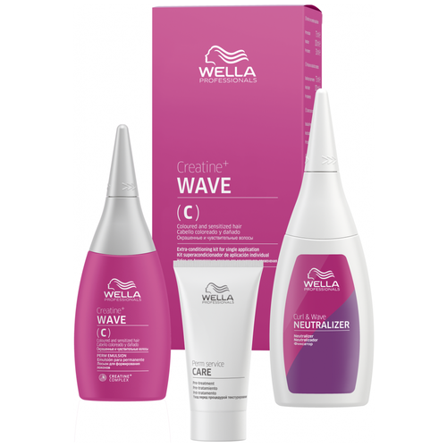 Wella Professionals Набор Creatine+ Wave для для окрашенных и чувствительных  волос, 205 мл