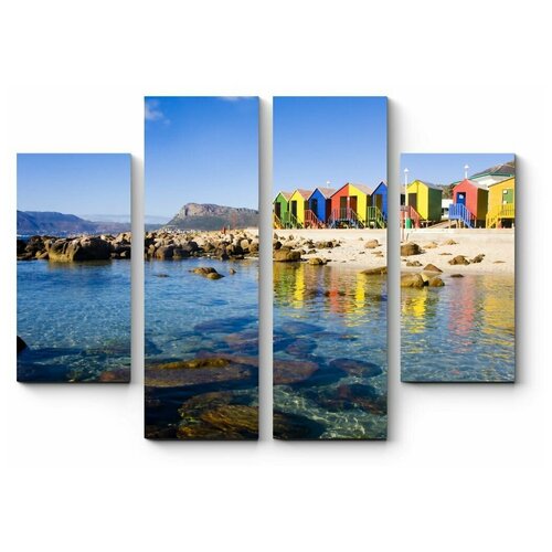 Модульная картина Пустынный пляж, Кейптаун 80x60