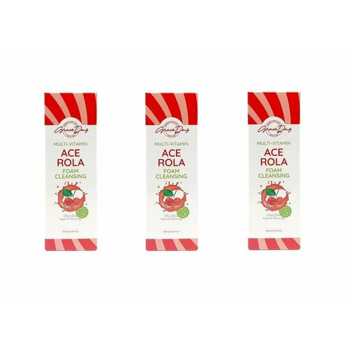 Grace Day Пенка для умывания с экстрактом ацеролы multi-vitamin acerola foam cleanser, 100 мл, 3 шт