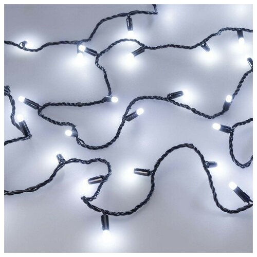 Светодиодная гирлянда ARD-STRING-CLASSIC-1000-BLACK-100LED-MILK-PULSE White (230V, 7W) (Ardecoled, IP65)