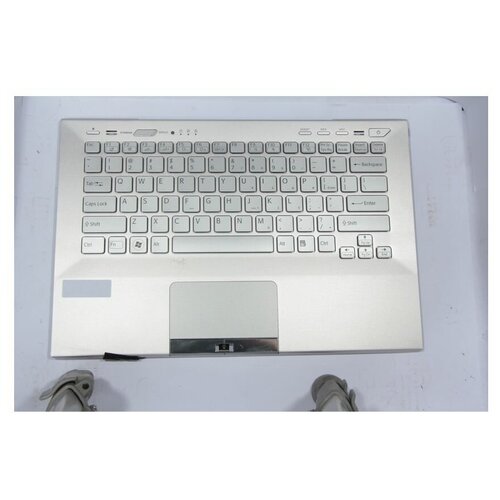 Клавиатура для ноутбуков Sony VPC-SA (With Touch PAD, For Fingerprint) Backlit, US, Silver, Silver key