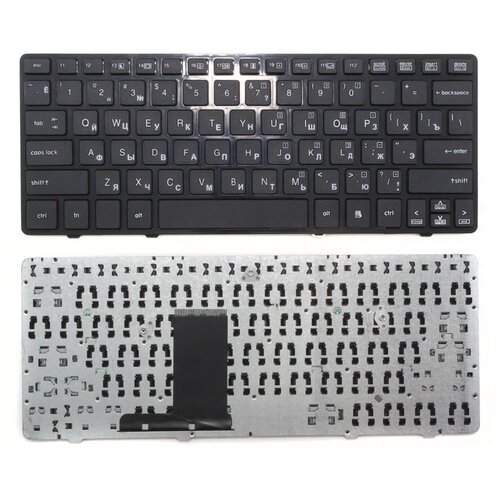 Клавиатура для ноутбука HP Elitebook 2560P 2570P черная с чёрной рамкой без трекпойнта