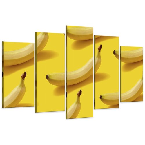 Модульная картина для интерьера на натуральном холсте на стену "Банановый рай" 80х140см md0030