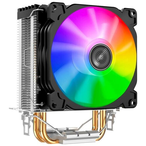 JONSBO CR-1200 Кулер (LGA1366/115X/775/AM4/AM3/3+/AM2/+/FM2/+/FM1, TDP 95W, 92mm Dynamic Multi-Color LED Fan, 2 тепловые трубки, 3-pin)