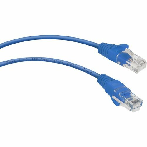 Патч-корд Cabeus U/UTP PC-UTP-RJ45-Cat.5e-3m-BL категория 5е, 2xRJ45/8p8c, неэкранированный, синий, PVC, 3м