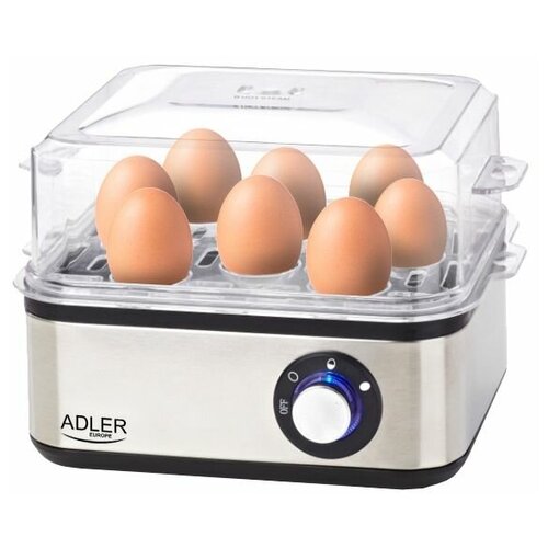Яйцеварка электрическая с таймером на 8 яиц Camry AD 4486 800 Вт, автовыключение / Аппарат для приготовления яиц на пару / Мини пароварка