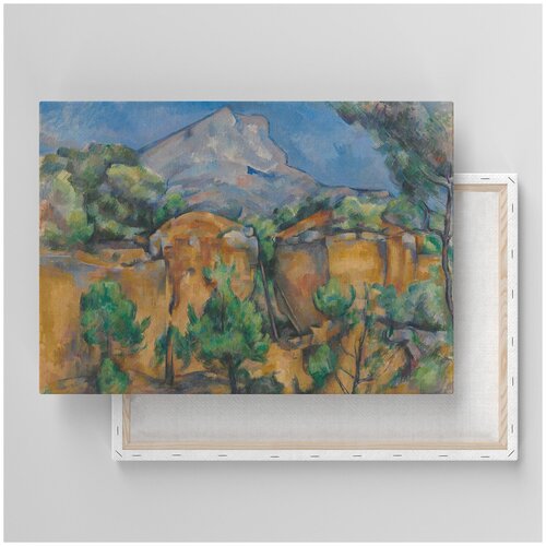 Картина на холсте с подрамником / Cezanne Paul / Сезанн Поль - Гора св. Виктории со стороны каменоломни Бибемюс