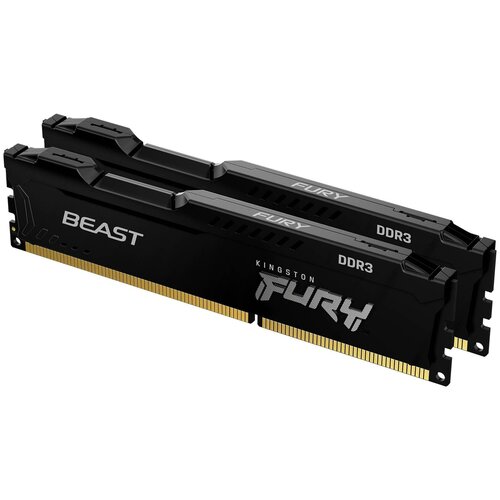 Оперативная память для компьютера Kingston FURY Beast Black DIMM 16Gb DDR3 1600 MHz KF316C10BBK2/16