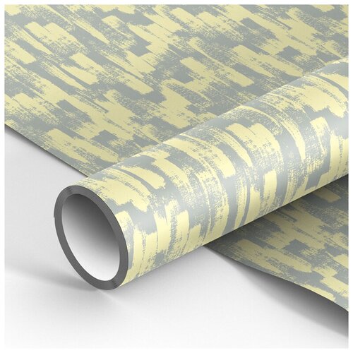 Бумага упаковочная MESHU Grey-yellow, 70х100 см, серый/желтый