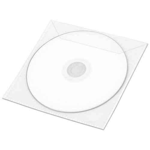 Конверт для CD/DVD диска, плотный полипропилен 120 мкм, прозрачный, упаковка 1000 шт.