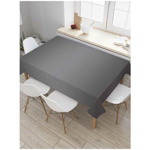 Скатерть прямоугольная JoyArty на кухонный стол "Темный металл" из оксфорда, 120x145 см