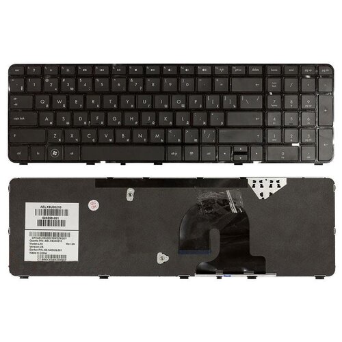 Клавиатура для ноутбука HP Pavilion dv7-4100er черная c рамкой
