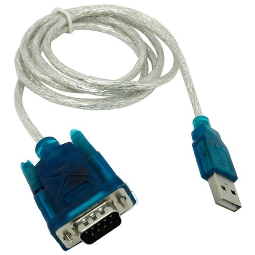 Кабель VCOM USB - DB9 (VUS7050), 1.2 м, прозрачный