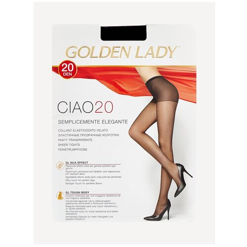 Колготки Golden Lady Ciao, 20 den, размер 5, черный