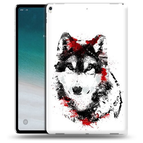 Чехол задняя-панель-накладка-бампер MyPads кровавый волк для iPad Pro 12.9 (2018) A1895/A1983/A2014 противоударный