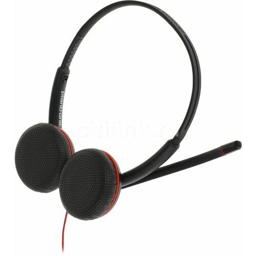 Наушники с микрофоном Plantronics Blackwire C3225 черный/красный 1.5м накладные оголовье (209747-201)