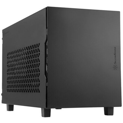 SST-SG15B Mini-ITX корпус-куб с алюминиевой передней панелью black (811246)