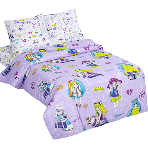 Детский комплект постельного белья АртПостель «Аниме» 1,5 спальный, Поплин, тян, мульт