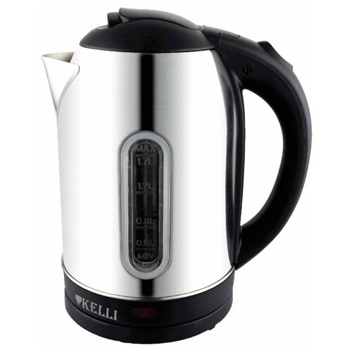 Чайник Kelli KL-1423, серебристый/черный