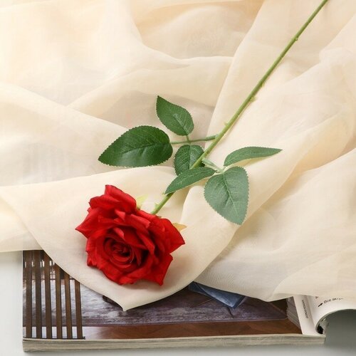 Цветы искусственные "Роза Гран При" 8х56 см, красный