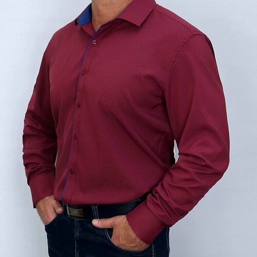 Рубашка Alexander Matin, размер M, бордовый