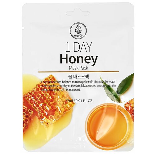 Тканевая маска с мёдом Med B "1 Day Honey Mask Pack", 27 мл