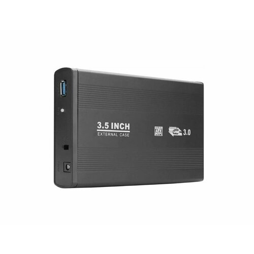 Внешний корпус бокс для жесткого диска SSD/HDD 3.5", USB 3.0 , алюминий, черный