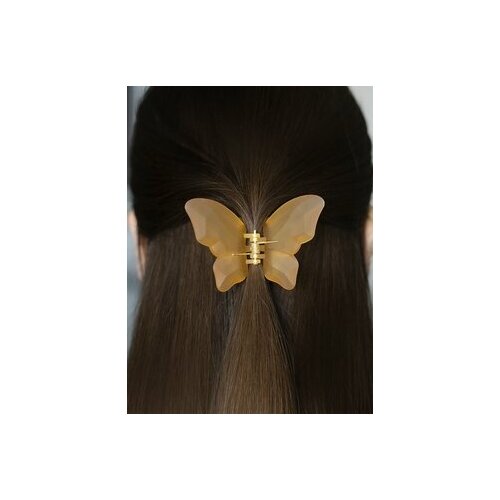 Заколка-банан в форме бабочки Крабик Краб бабочка Заколка бабочка прозрачная женский аксессуар