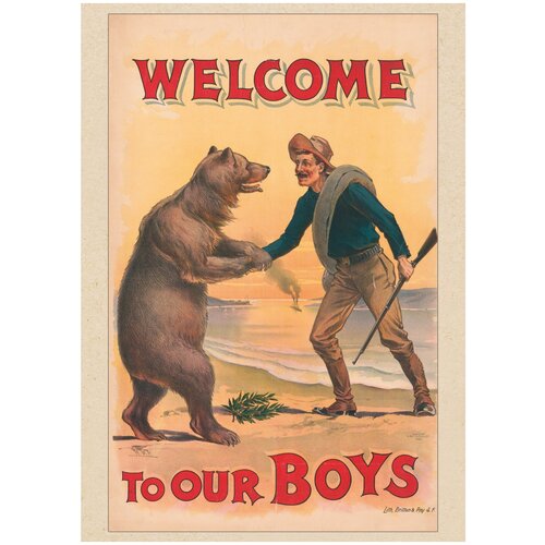 Постер / Плакат / Картина Медведь 60х90 см в подарочном тубусе