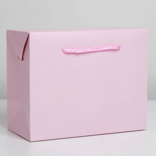 Пакет — коробка «Розовый», 28 × 20 × 13 см