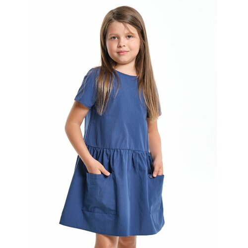 Платье Mini Maxi, размер 116, синий, серый