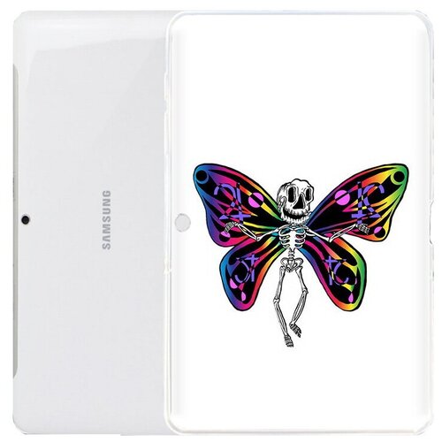Чехол задняя-панель-накладка-бампер MyPads эффект бабочки для Samsung Galaxy Tab 2 10.1 P5100/P5110 противоударный