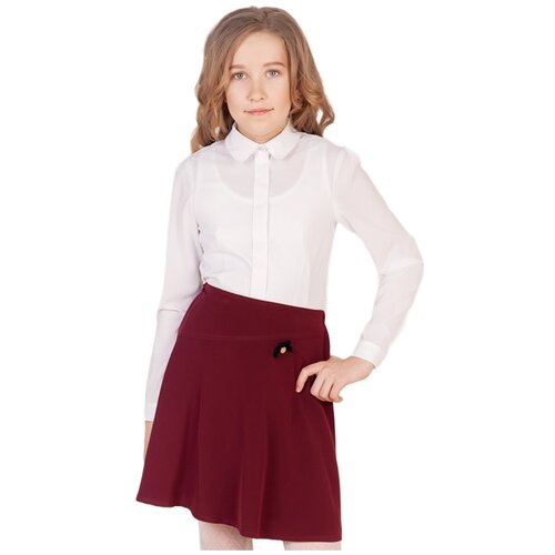 Школьная юбка Инфанта, размер 158/76, бордовый