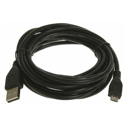 Кабель Cablexpert, microUSB - USB, 1 А, 3 м, чёрный,
