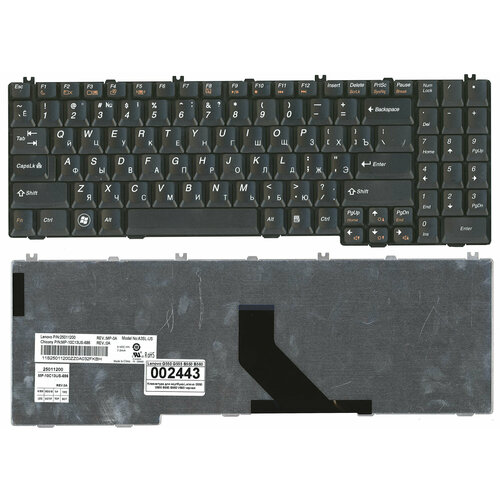 Клавиатура для ноутбука Lenovo IdeaPad G555AX черная
