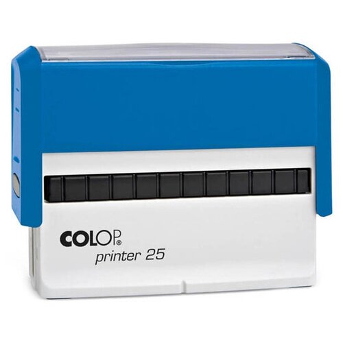 Оснастка Colop Printer 25 для печати, штампа, факсимиле. Поле: 75х15 мм. Корпус: синий.