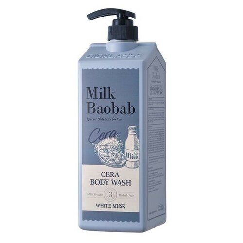 Гель для душа с керамидами, с ароматом белого мускуса MilkBaobab Cera Body Wash White Musk, 1200 мл
