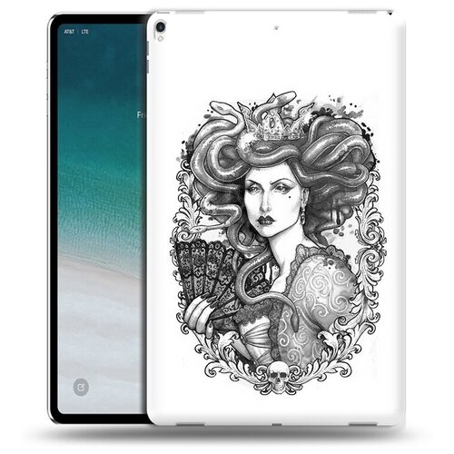 Чехол задняя-панель-накладка-бампер MyPads медуза черно белый для iPad Pro 12.9 (2018) A1895/A1983/A2014 противоударный