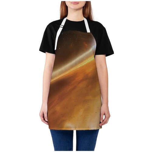 Фартук женский JoyArty для готовки "Космическая волна", универсальный размер