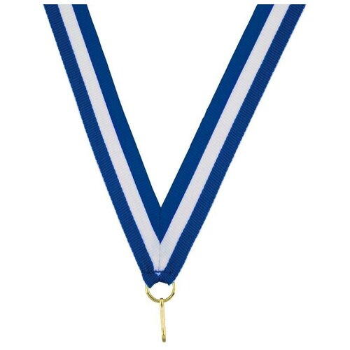 Лента для медалей 24 мм цвет Синий + Белый LN11