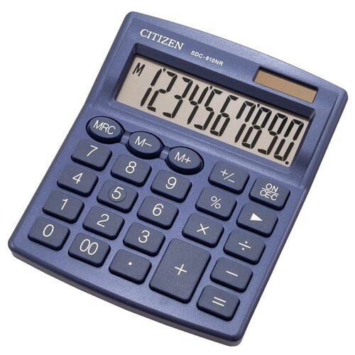 Калькулятор бухгалтерский CITIZEN SDC-810NR, темно-синий