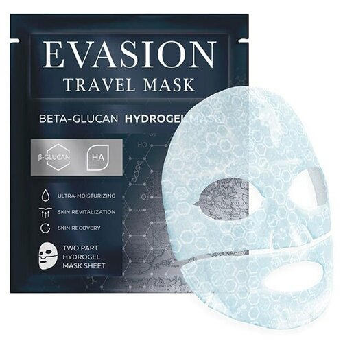Evasion маска Evasion Travel Mask Beta-Glucan Hydrogel mask гидрогелевая матрица для лица, 30 г, 30 мл