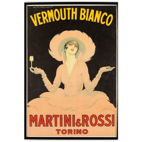 Постер / Плакат / Картина Афиша - Напиток Martini Rossi 60х90 см в раме
