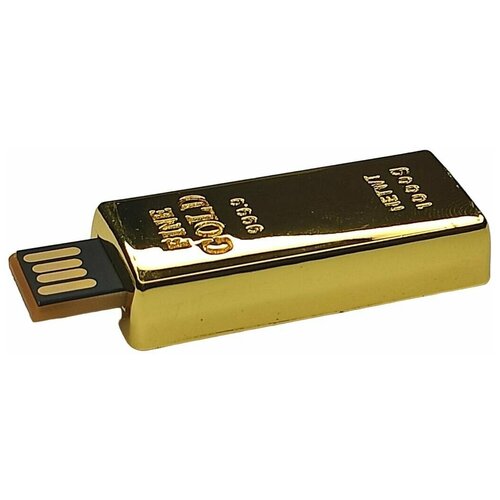 Подарочный USB-накопитель слиток золота 48 мм сувенирная флешка 64GB